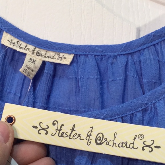 Hester & Orchard | Tops | Hester Orchard 3x Blue Gauzy Boho Sheik Nwt | Poshmark